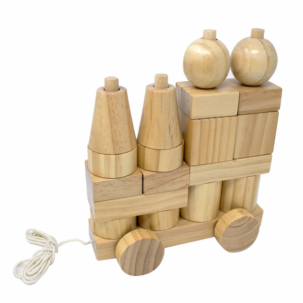 Stacking Train Blocks colored | Montessori-n-Such