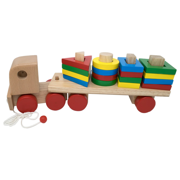Geometric Shapes Stacking Trucks | Montessori-n-Such
