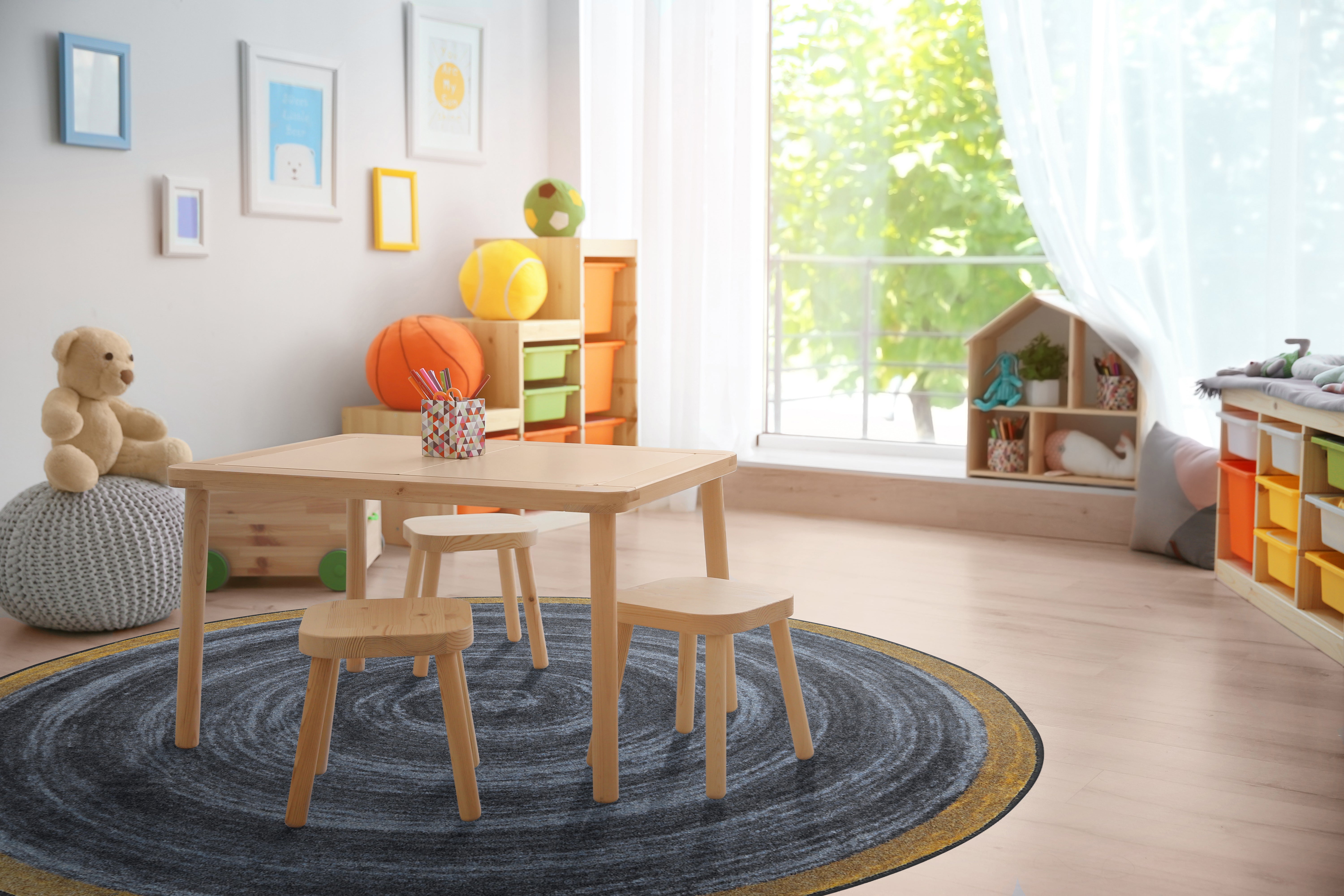 Rugs: Feeling Natural Round Rug | Montessori-n-Such