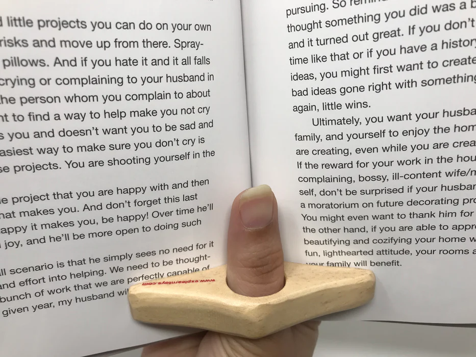 Wooden Thumb Book Holder | Montessori-n-Such