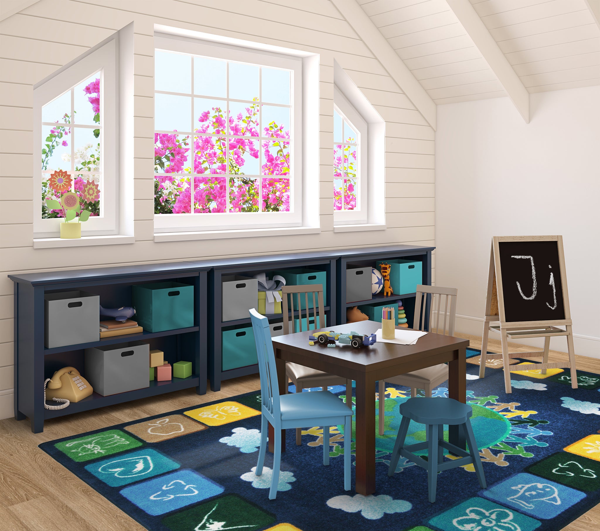 Rugs: One World _ Neutral and Primary Colored | Montessori-n-Such