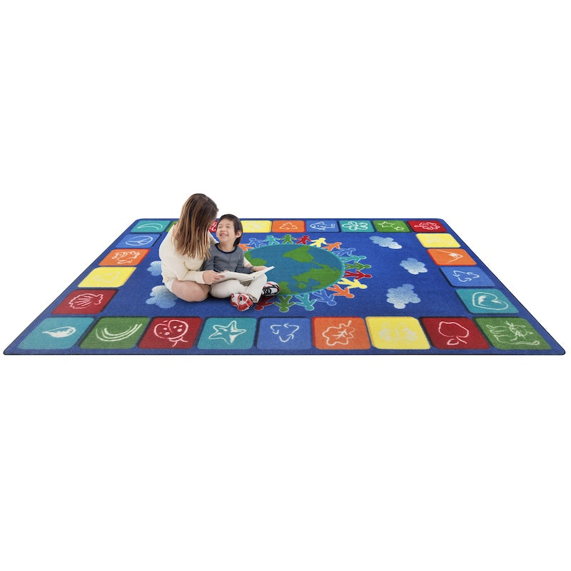 Rugs: One World _ Neutral and Primary Colored | Montessori-n-Such